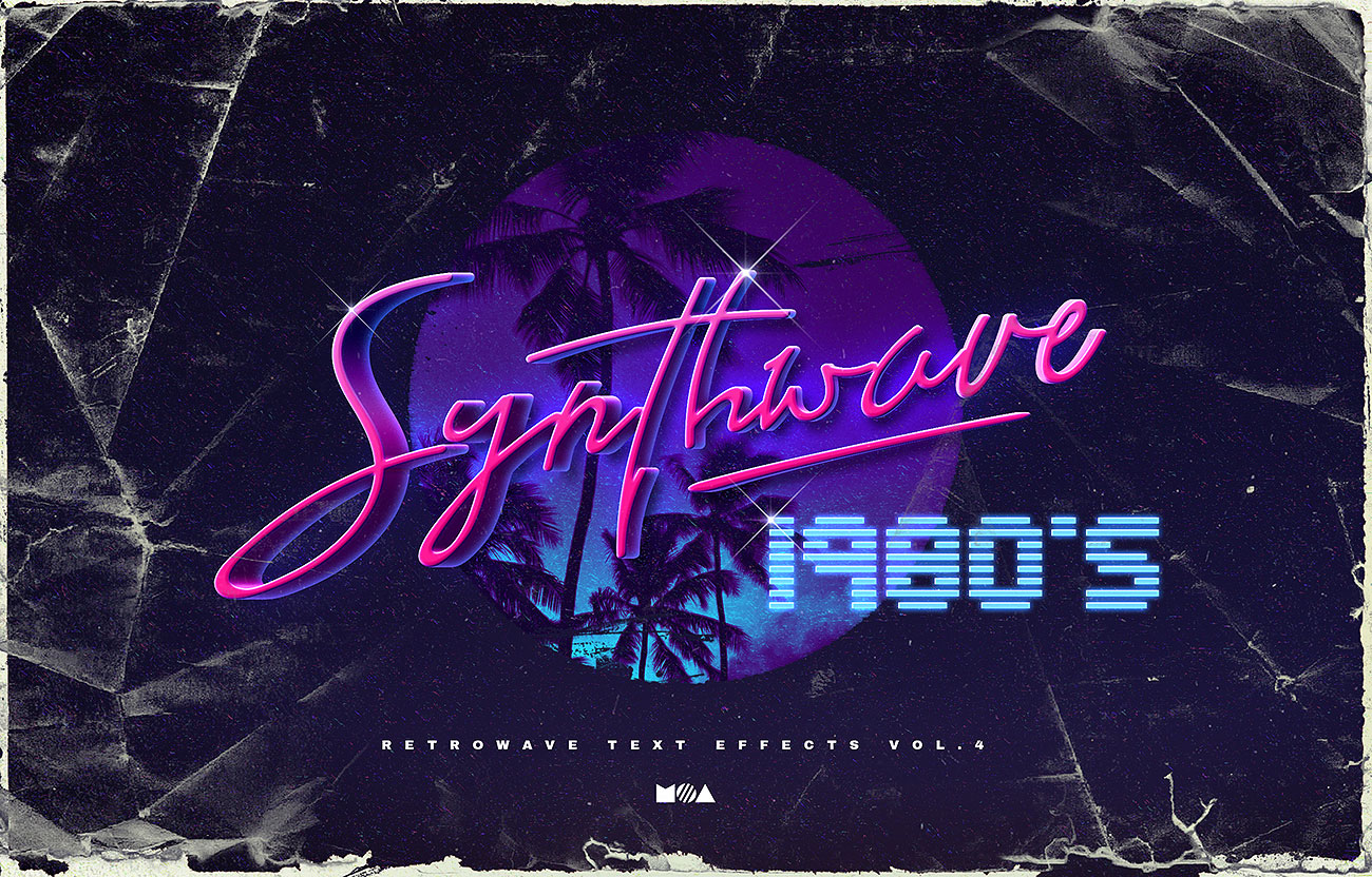 80`s Retro Text Effects vol.4 Synthwave Retrowave, Add-ons | GraphicRiver