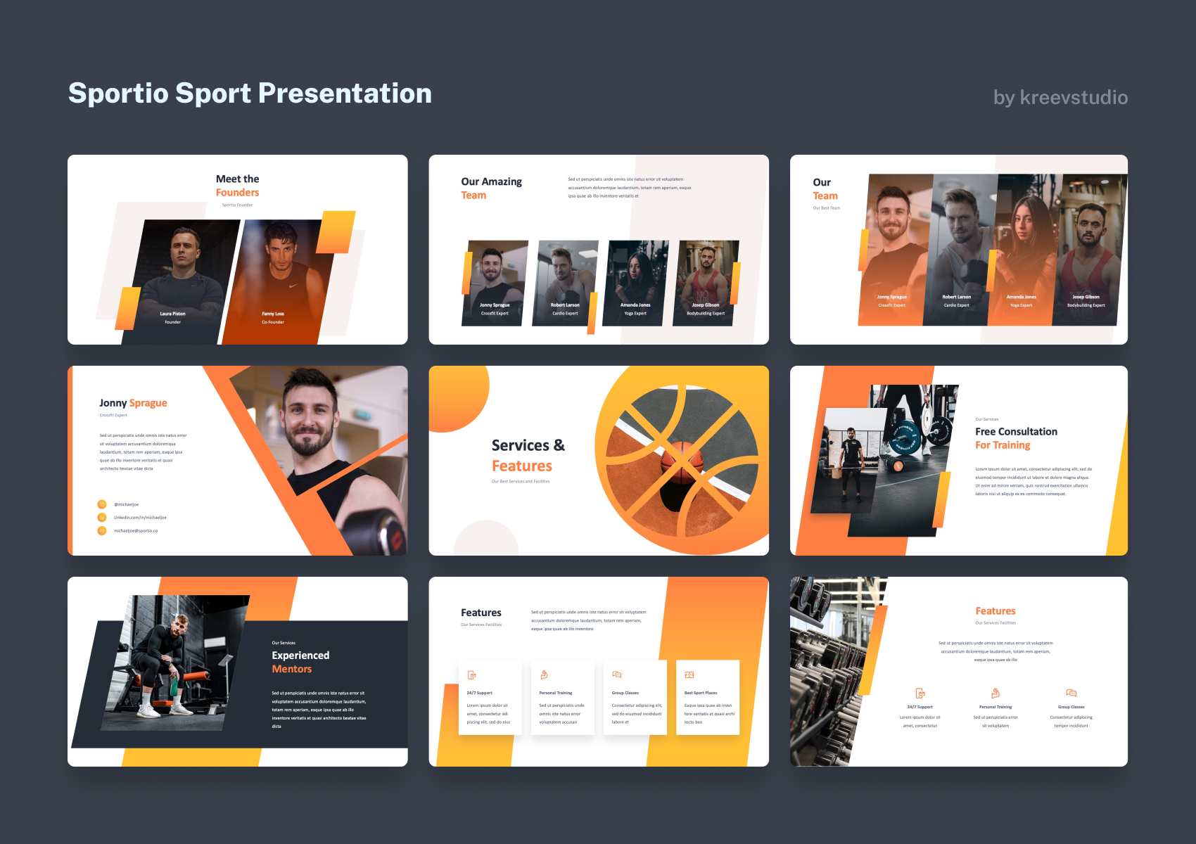 Sportio - Sport Power Point Presentation, Presentation Templates ...