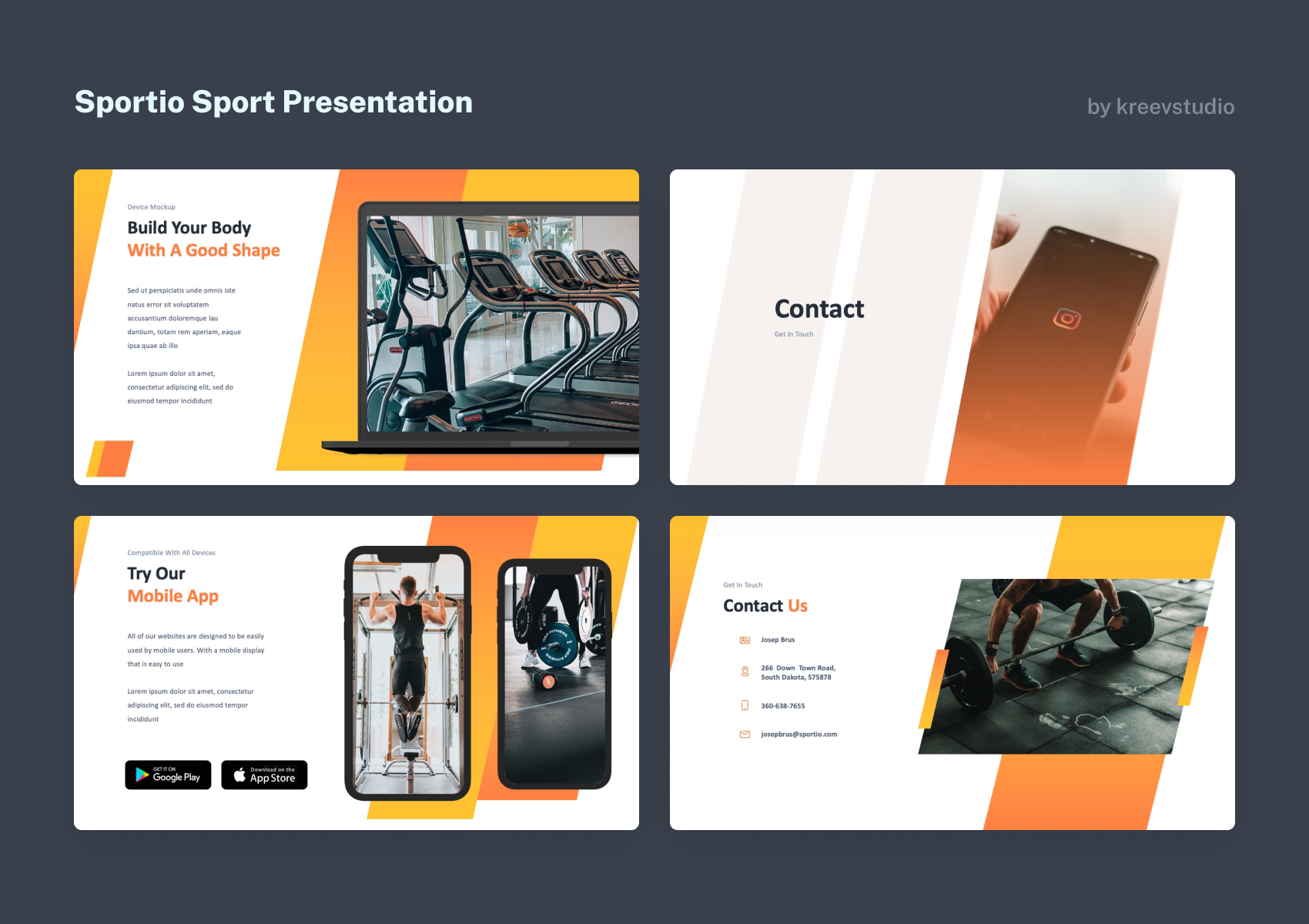 Sportio - Sport Power Point Presentation, Presentation Templates ...