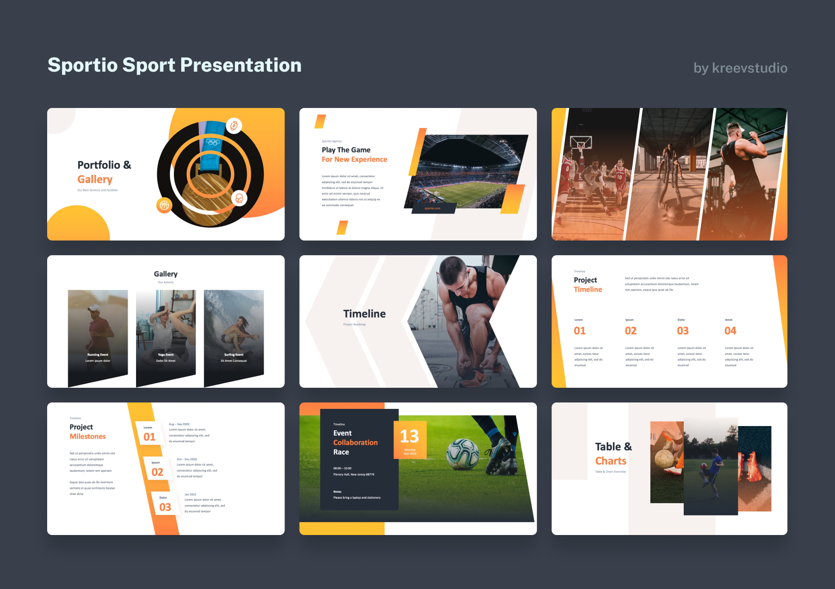 Sportio - Sport Keynote Presentation, Presentation Templates | GraphicRiver