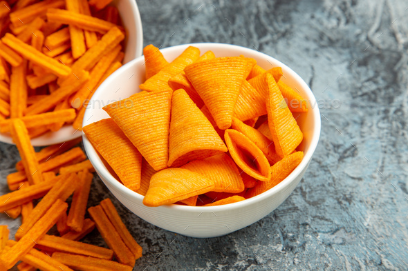 front view cheese rusks with cips on light background cips rusk snack ...