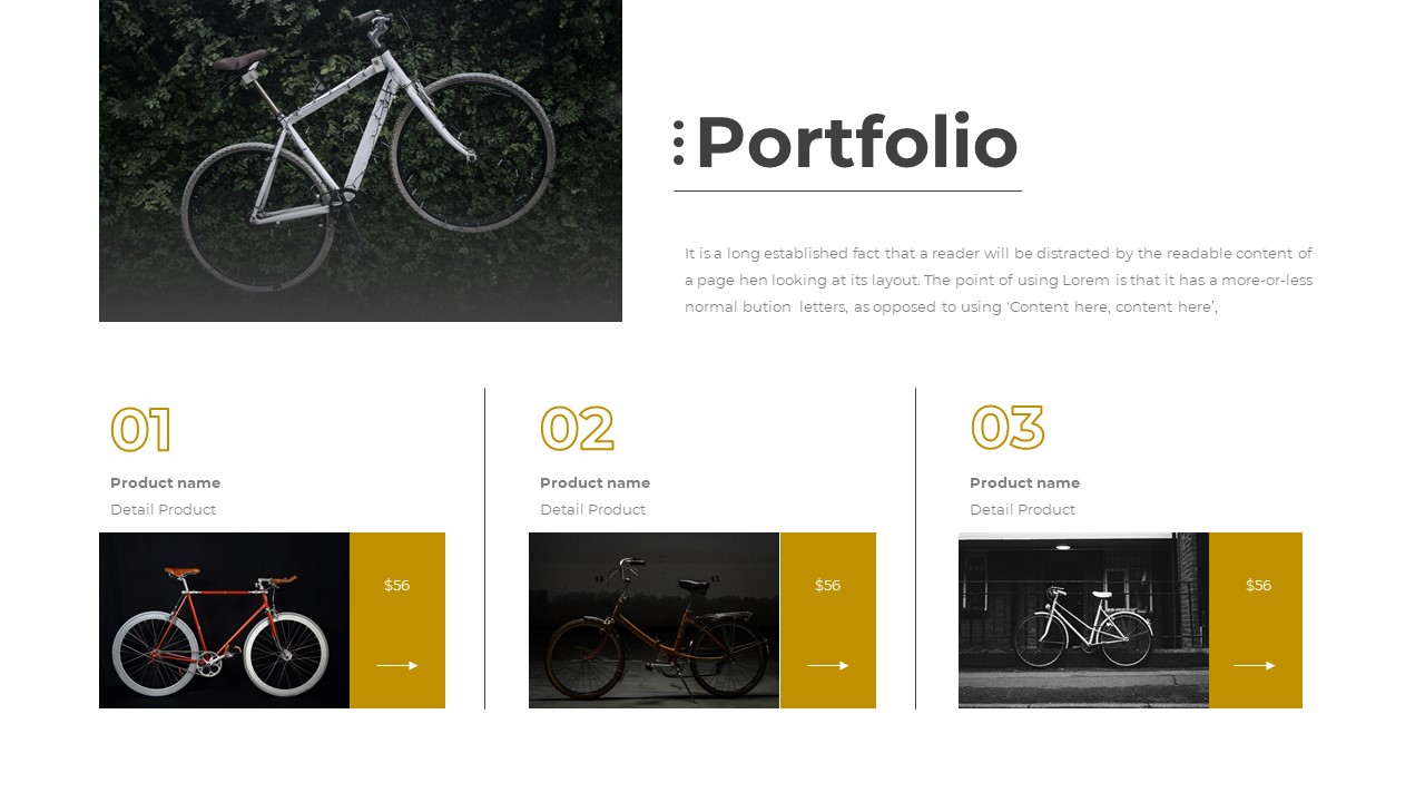Bicycle - Product Powerpoint Template, Presentation Templates ...