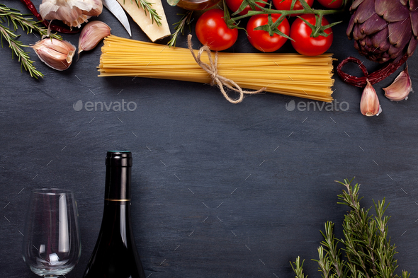 Traditional ingredients of italian cuisine Stock Photo by OksaLy ...