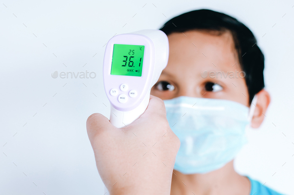 Body Temperature Check to Children Stock Photo by Garakta-Studio ...