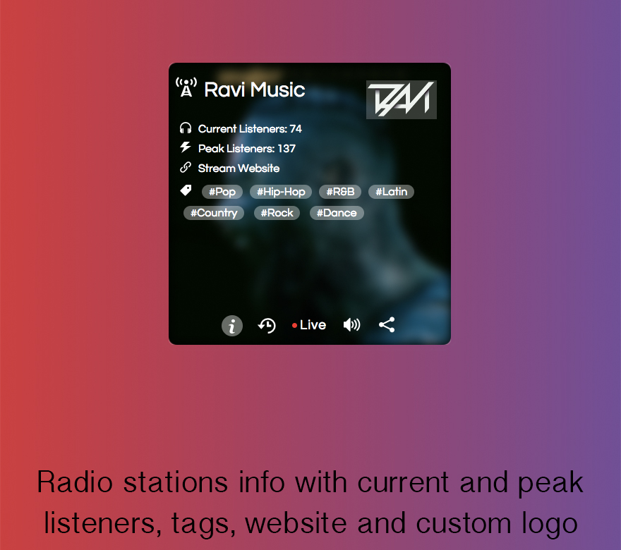 SHOUTcast and Icecast Radio Web Player by danialsabagh | CodeCanyon