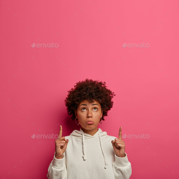 Millennial dissatissfied woman purses lips with miserable discontent ...