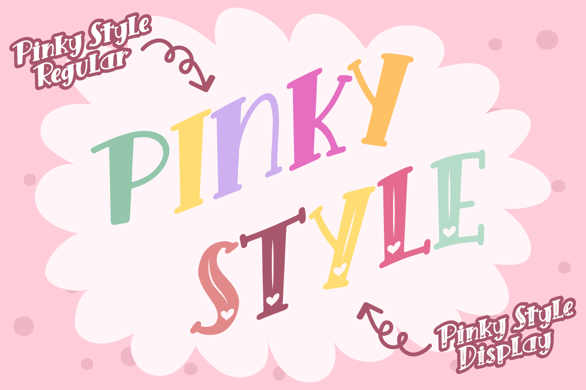 Pinky Style - Lovely Craft Font, Fonts | GraphicRiver