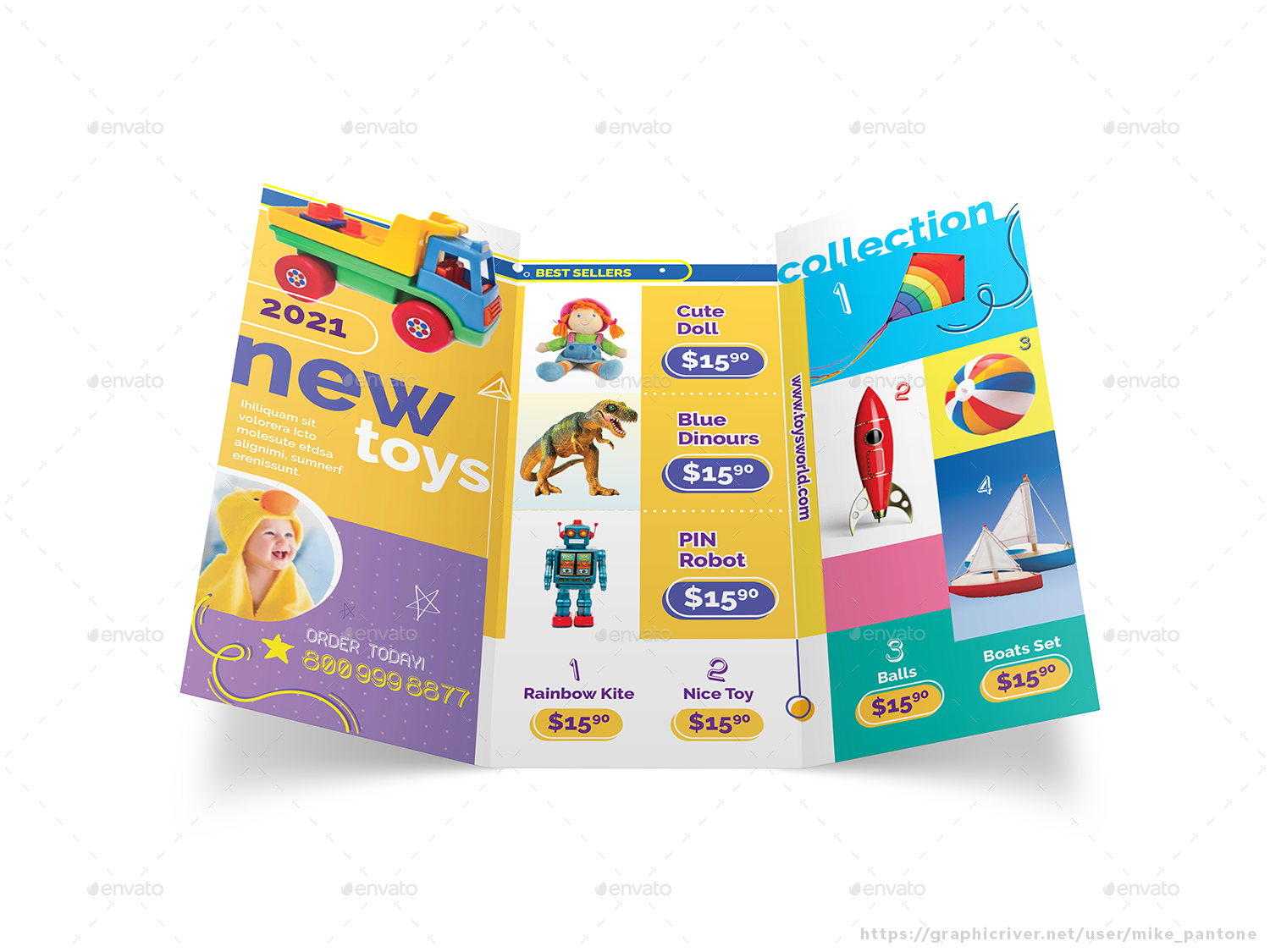Toys Sale Trifold Brochure, Print Templates | GraphicRiver
