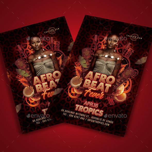Afro Beat Flyer, Print Templates | GraphicRiver