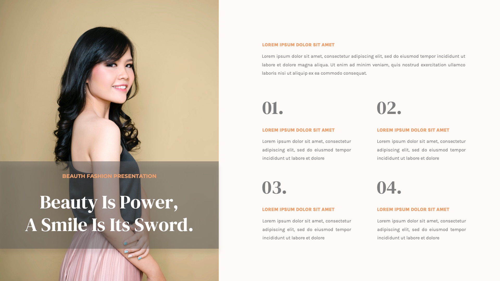 Beauth - Fashion and Beauty PowerPoint Template, Presentation Templates