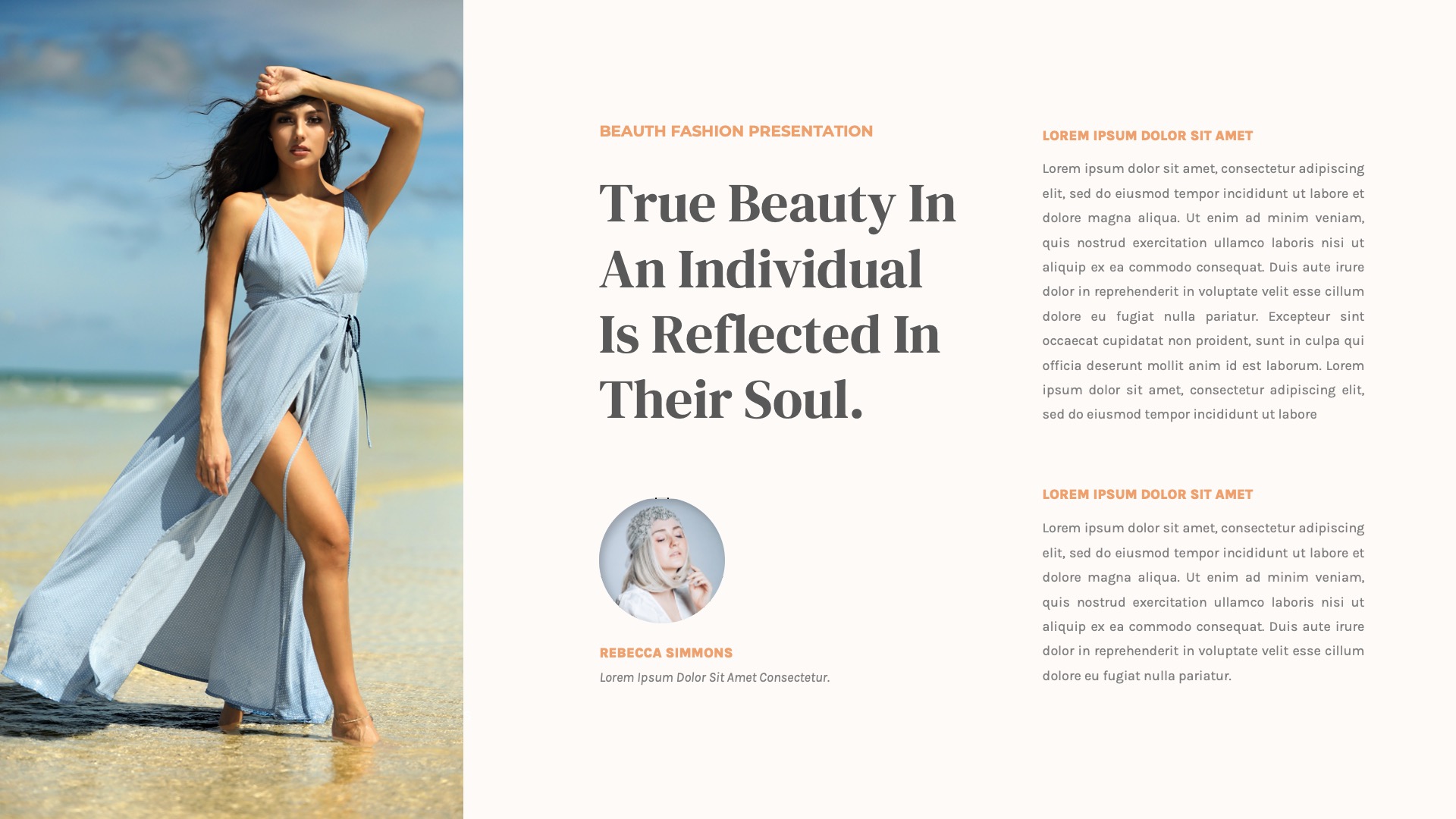 Beauth - Fashion and Beauty Google Slides Template, Presentation Templates