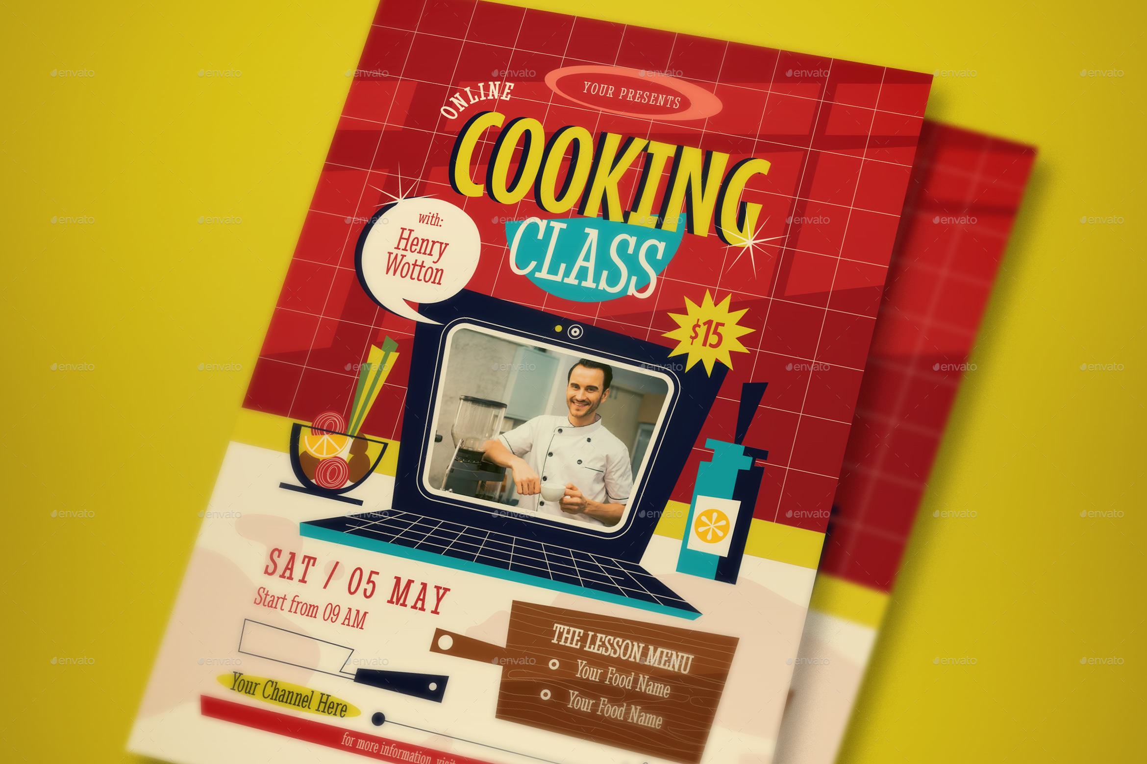 Online Cooking Class Flyer Pack, Print Templates | GraphicRiver