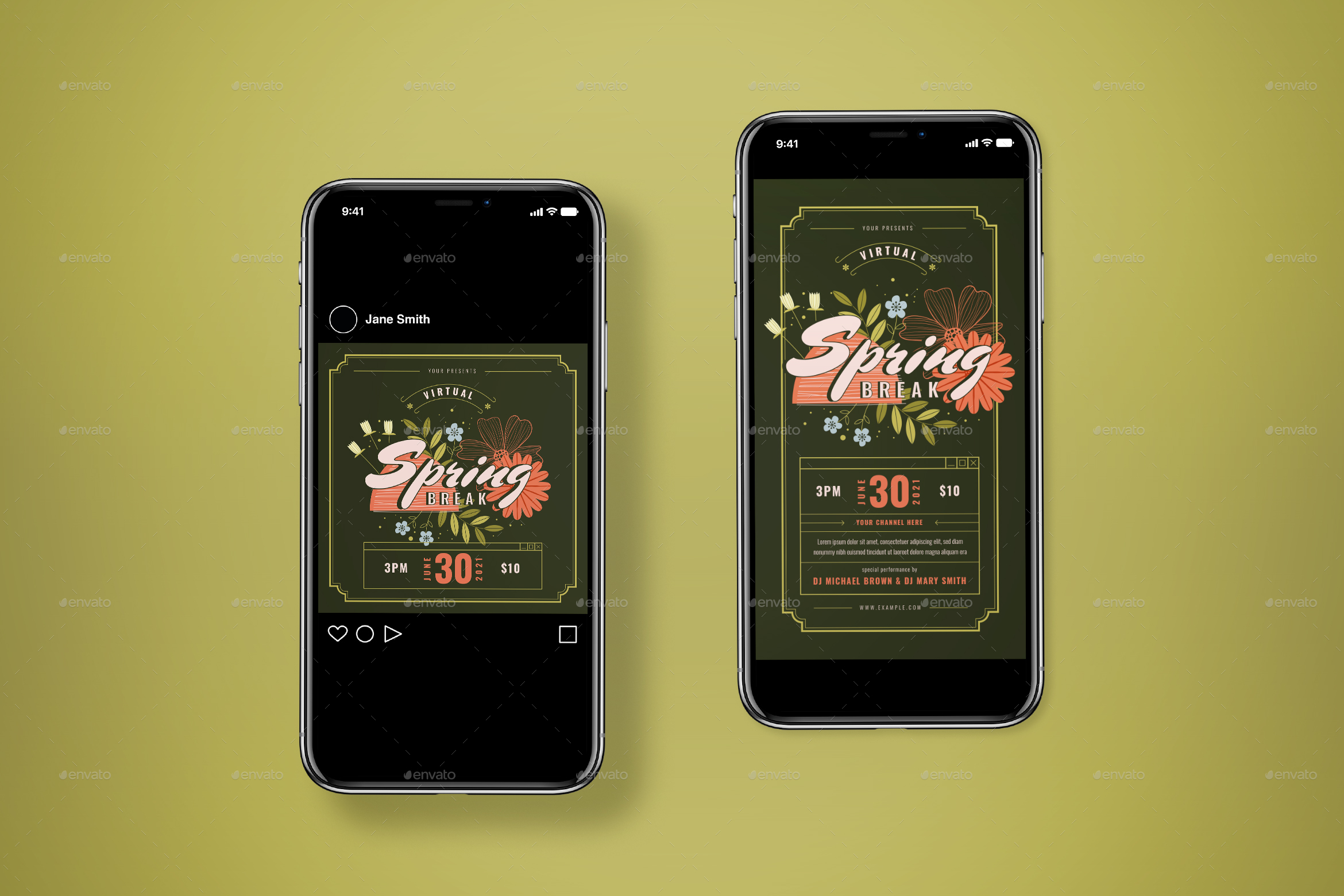 Virtual Spring Break Flyer Pack by graphicook | GraphicRiver