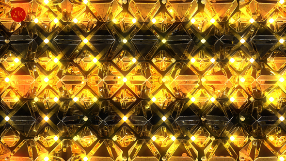 Golden Falling Octagons 2 4K, Motion Graphics | VideoHive