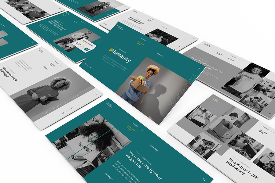 Social Humanity Powerpoint Presentation Template, Presentation Templates