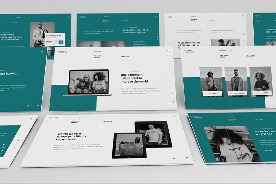 Social Humanity Powerpoint Presentation Template, Presentation Templates