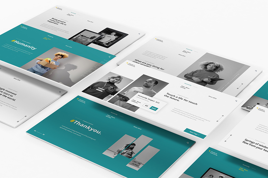 Social Humanity Powerpoint Presentation Template, Presentation Templates