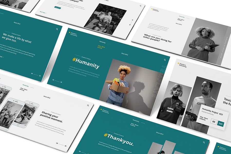 Social Humanity Powerpoint Presentation Template, Presentation Templates