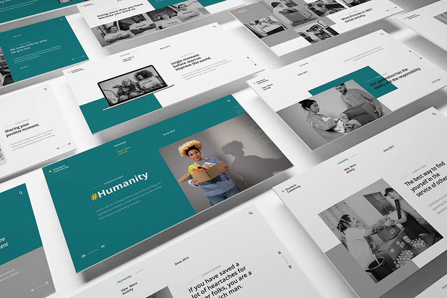 Social Humanity Powerpoint Presentation Template, Presentation Templates