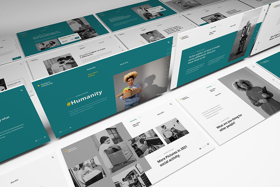 Social Humanity Powerpoint Presentation Template, Presentation Templates