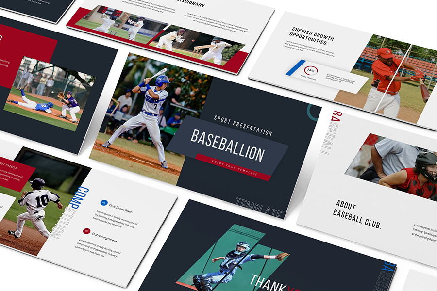 Baseballion Powerpoint Presentation Template, Presentation Templates
