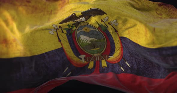 Old Ecuador Flag Waving, Motion Graphics | VideoHive