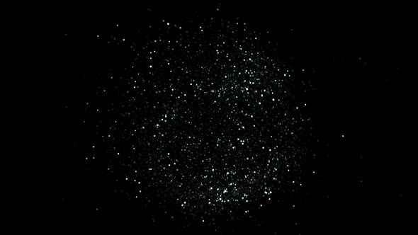 Silver Glitter Explosion in Super Slow Motion Shooted with High Speed ...