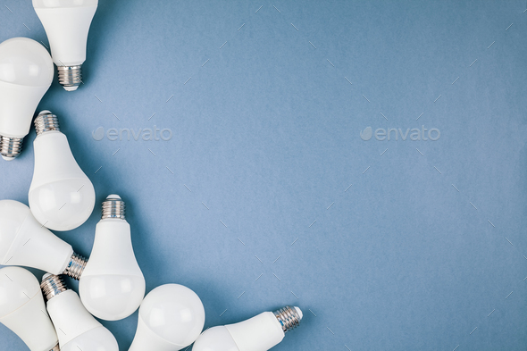 Energy saving and eco friendly LED light bulbs Stock Photo by nzooo