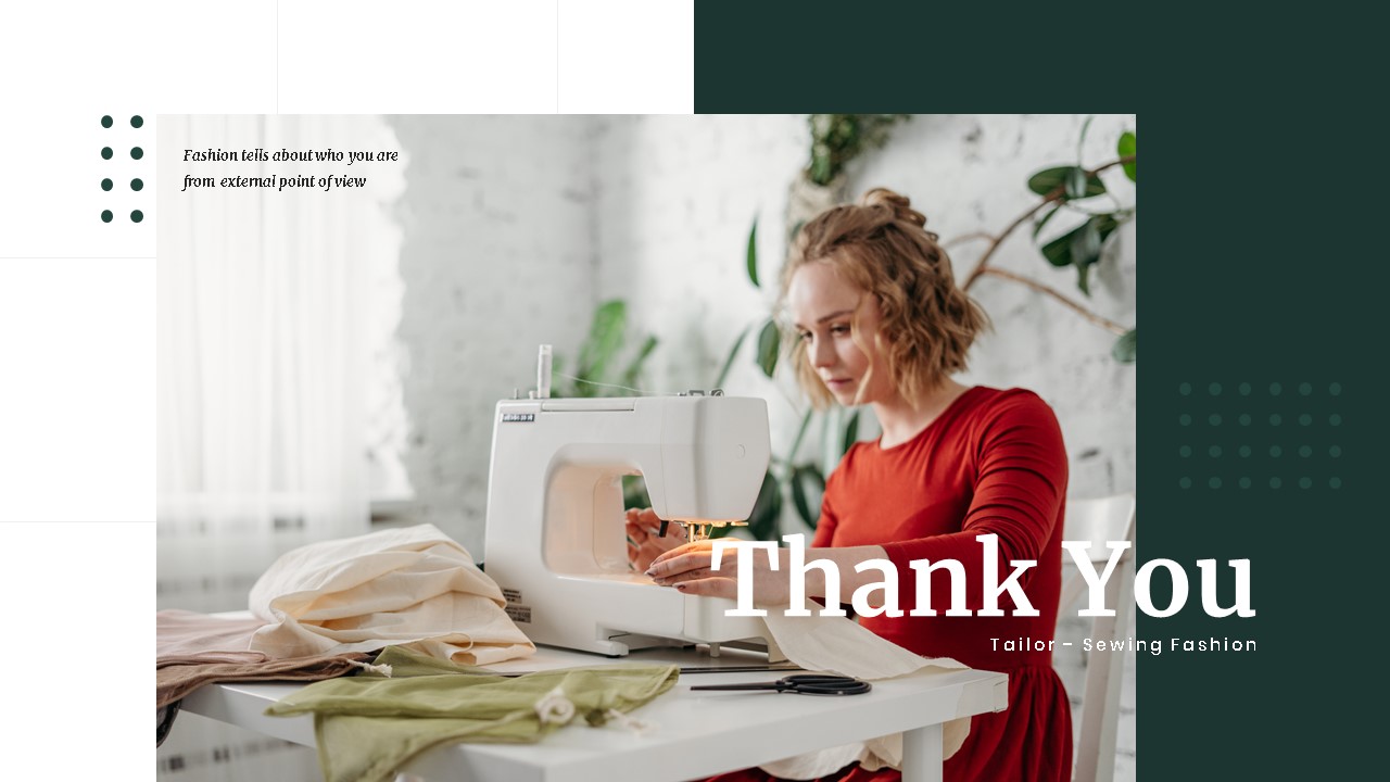 Tailor - Sewing Fashion Craft Power Point Template, Presentation Templates