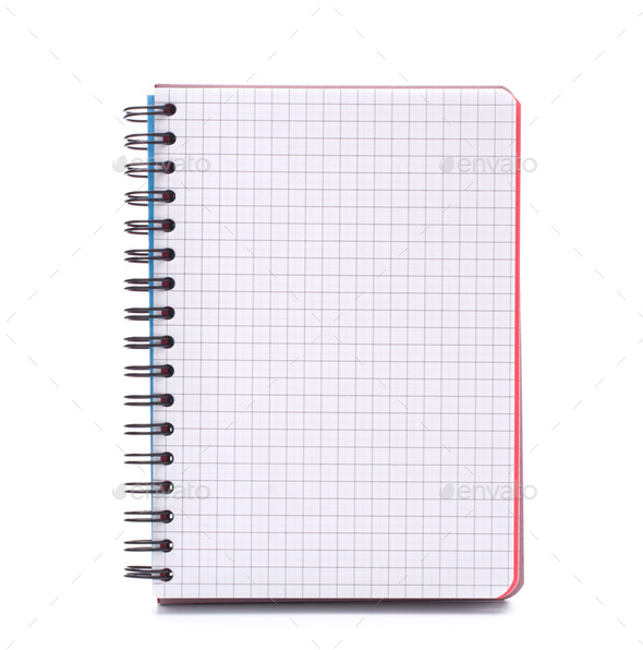 Open blank checked notebook Stock Photo by natika | PhotoDune