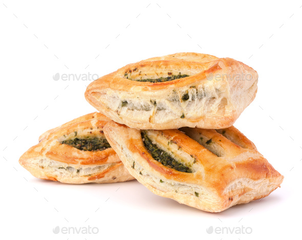Puff pastry bun isolated on white background. Stock Photo by natika