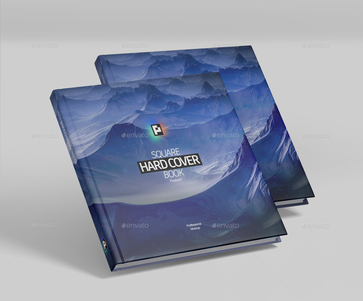 Square Hard Cover Book Mockup, Graphics | GraphicRiver