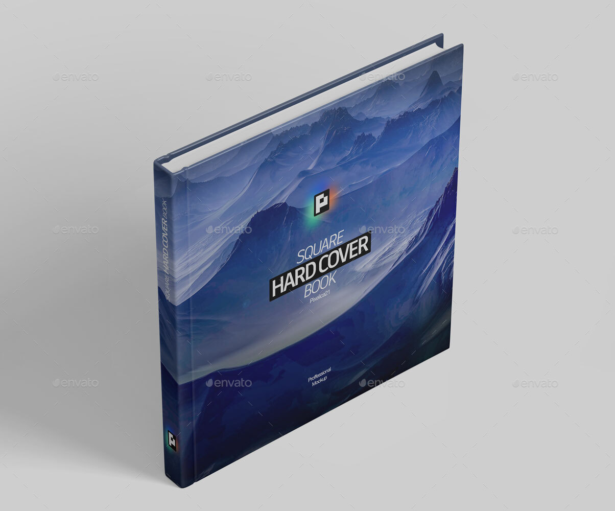 Square Hard Cover Book Mockup, Graphics | GraphicRiver