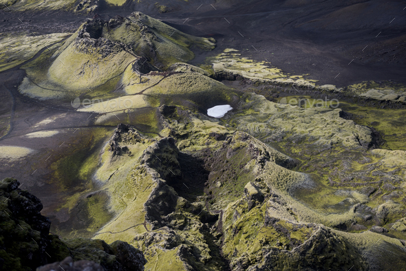 Laki craters or Lakagígar is a volcanic fissure in the south of Iceland ...