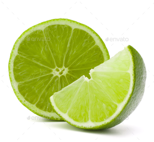 Citrus lime fruit isolated on white background cutout Stock Photo by natika