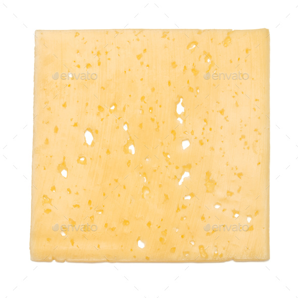 cheese slice isolated on white background cutout Stock Photo by natika