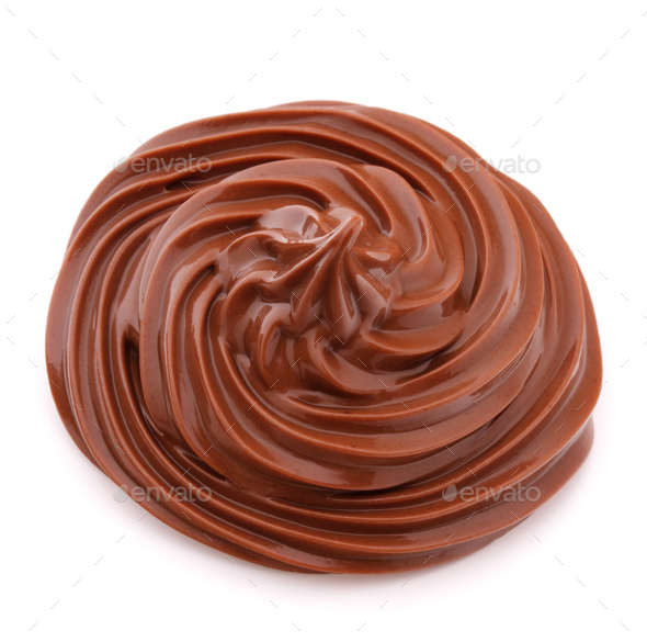 Chocolate cream swirl isolated on white background cutout Stock Photo ...