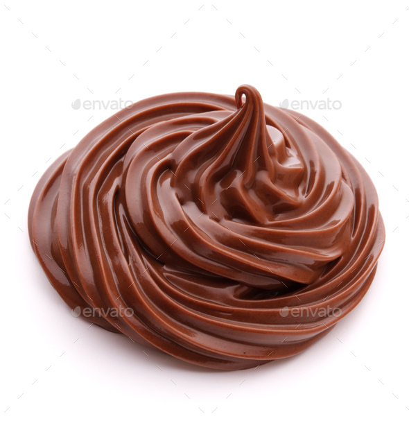 Chocolate cream swirl isolated on white background cutout Stock Photo ...