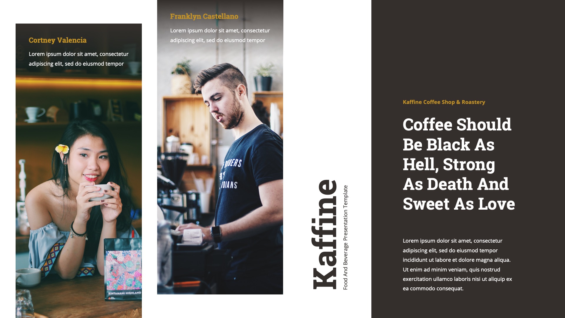 Kaffine - Coffee Shop Keynote Template by fluffstudio | GraphicRiver