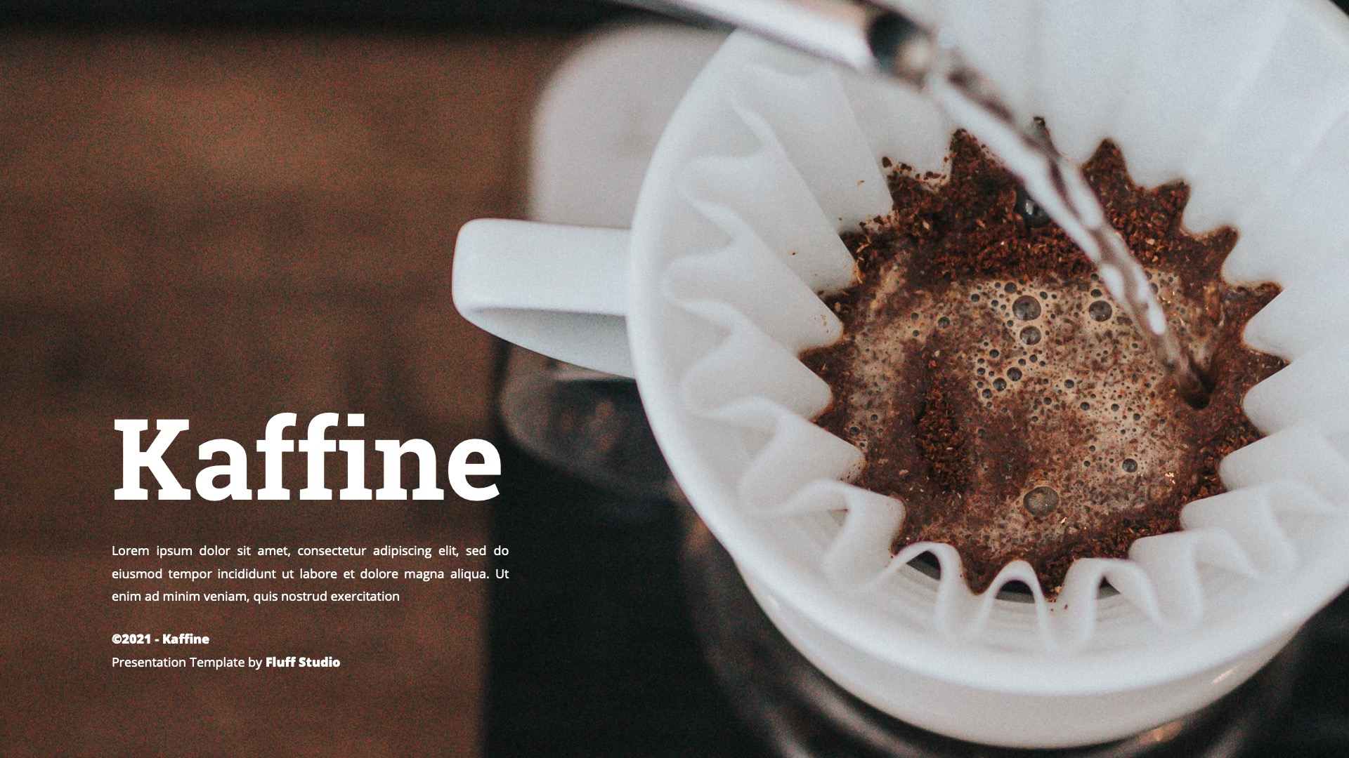 Kaffine - Coffee Shop Google Slides Template, Presentation Templates