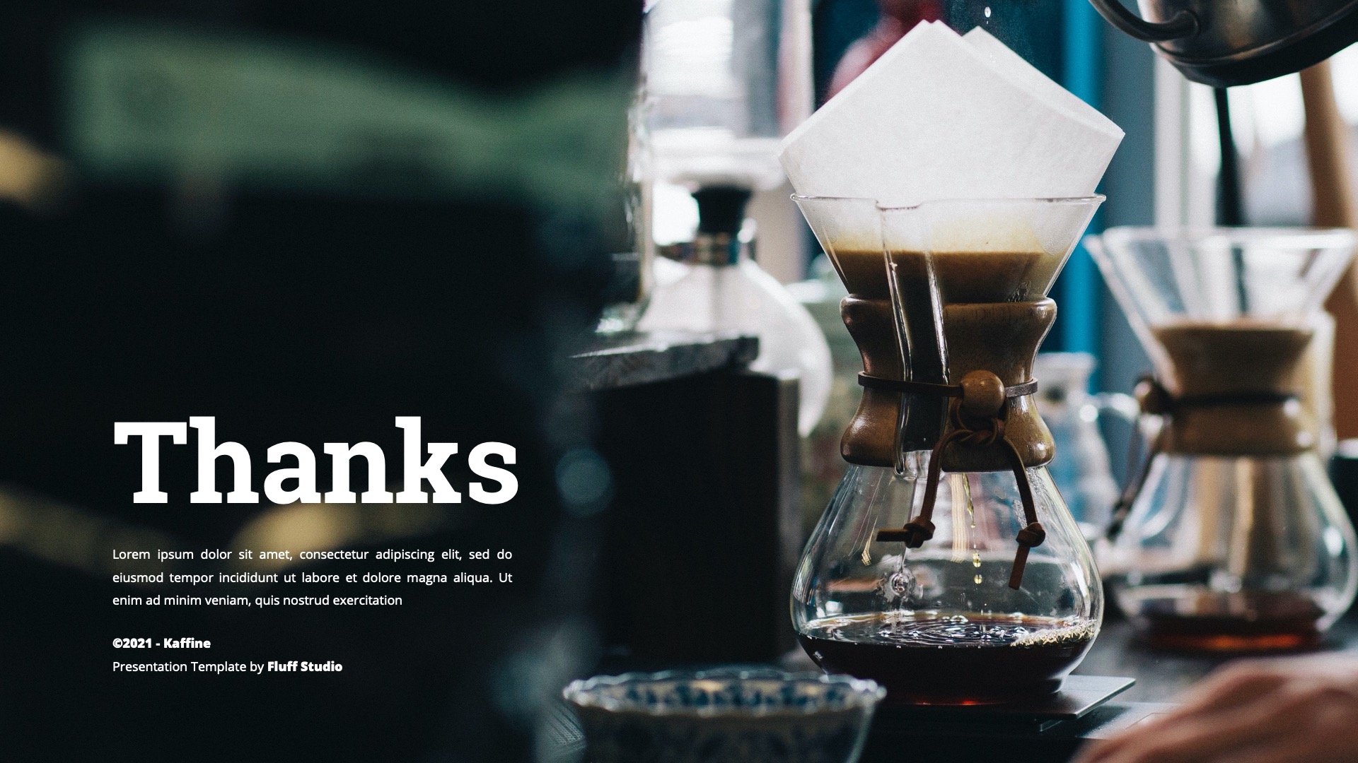 Kaffine - Coffee Shop Google Slides Template, Presentation Templates