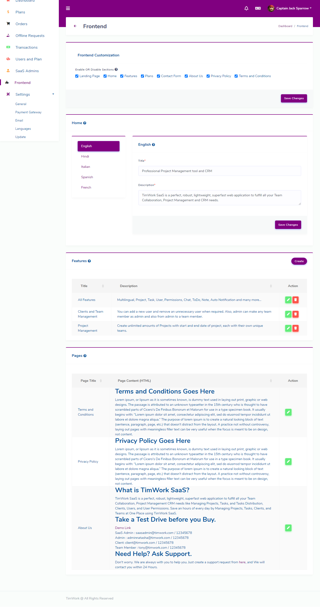 TimWork SaaS - Project Management Tool by WAP_Techy | CodeCanyon