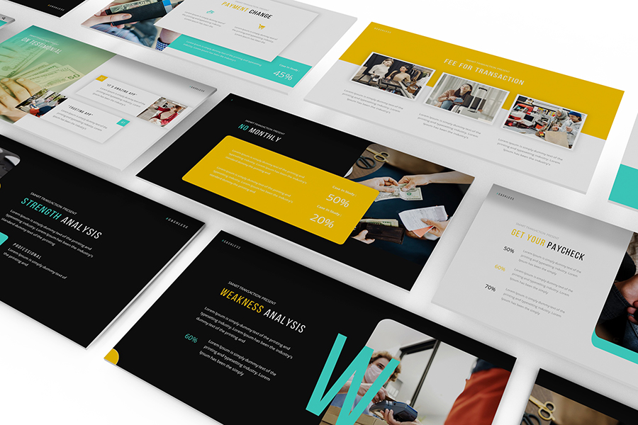 Smart Transaction Powerpoint Presentation Template, Presentation Templates