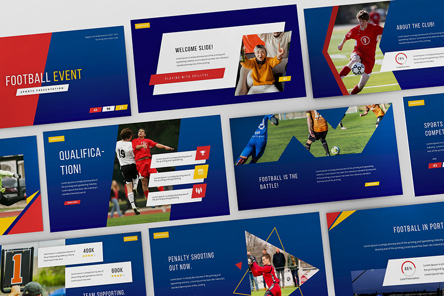 Football Event Powerpoint Presentation Template, Presentation Templates