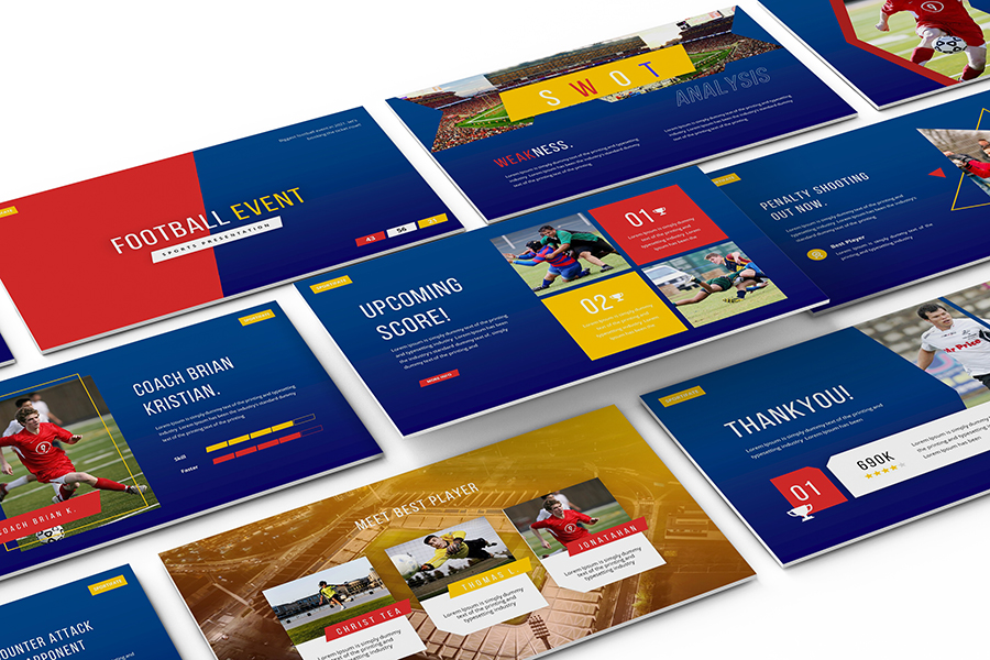 Football Event Google Slides Presentation Template, Presentation Templates