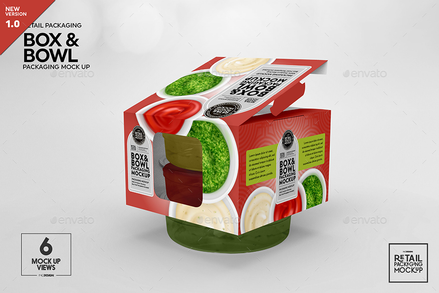 Retail Box and Bowl Packaging Mockup, Graphics | GraphicRiver
