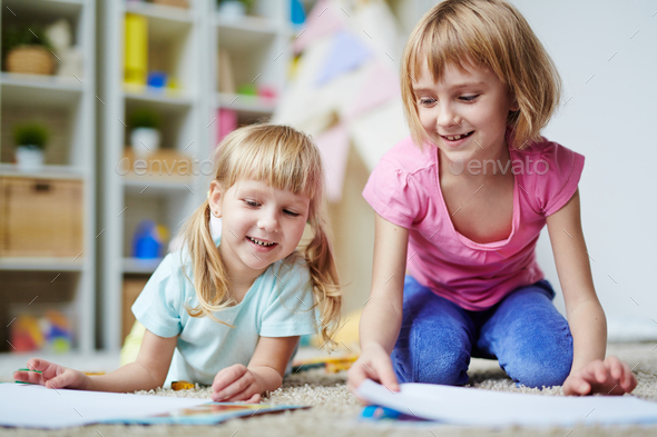 Girls in kindergarten Stock Photo by Pressmaster | PhotoDune