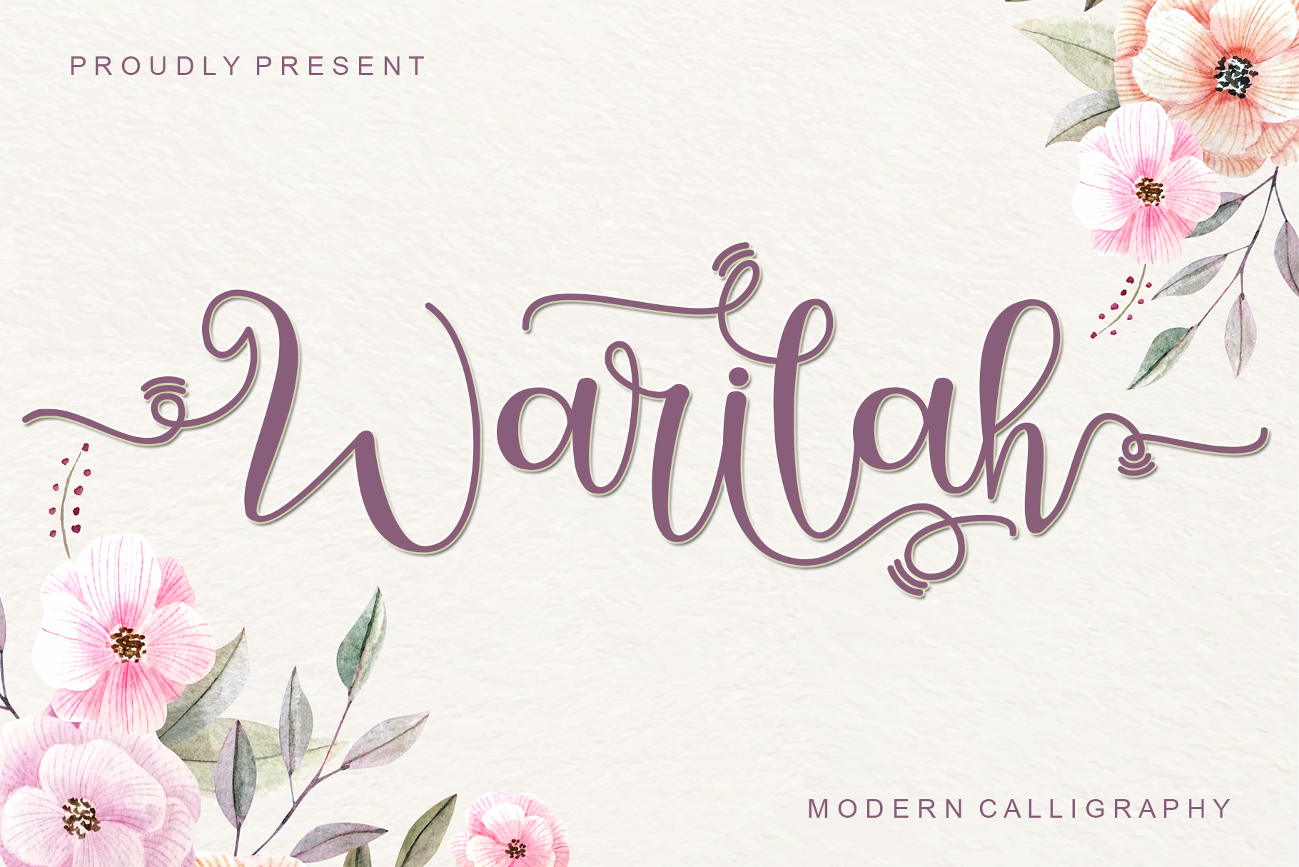 Warilah - Modern Calligraphy Font, Fonts | GraphicRiver