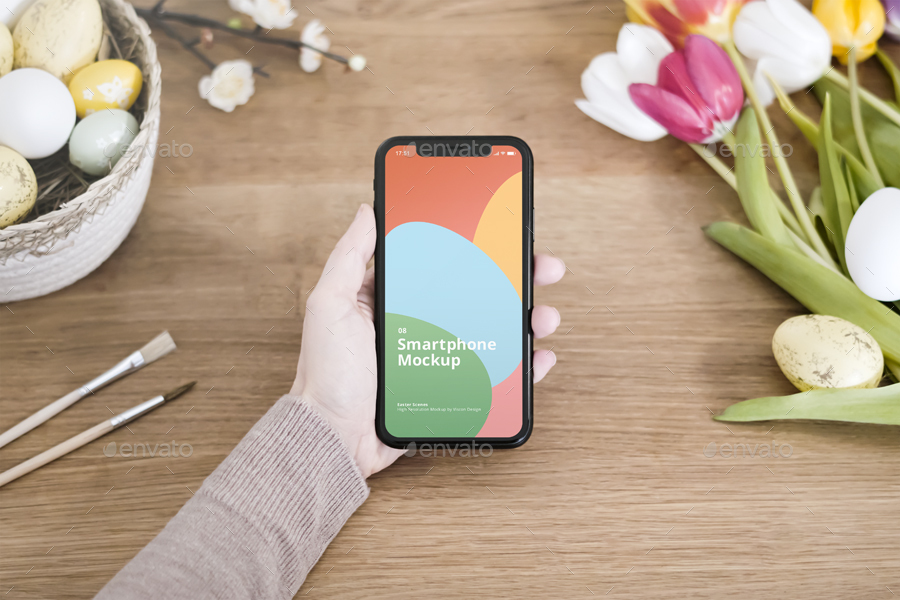 Easter Phone Mockup, Graphics | GraphicRiver