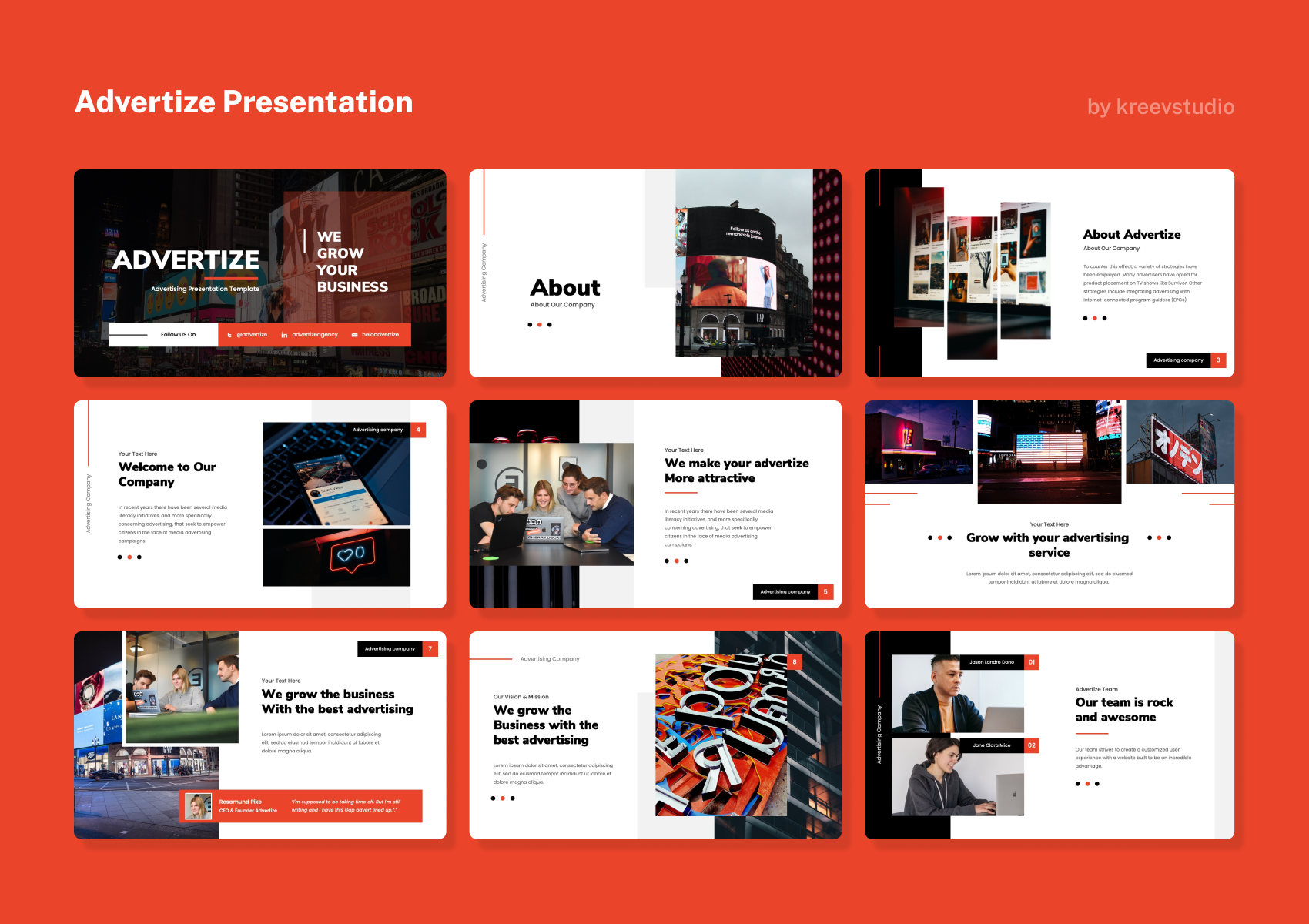 Advertize - Advertising Power Point Presentation, Presentation Templates